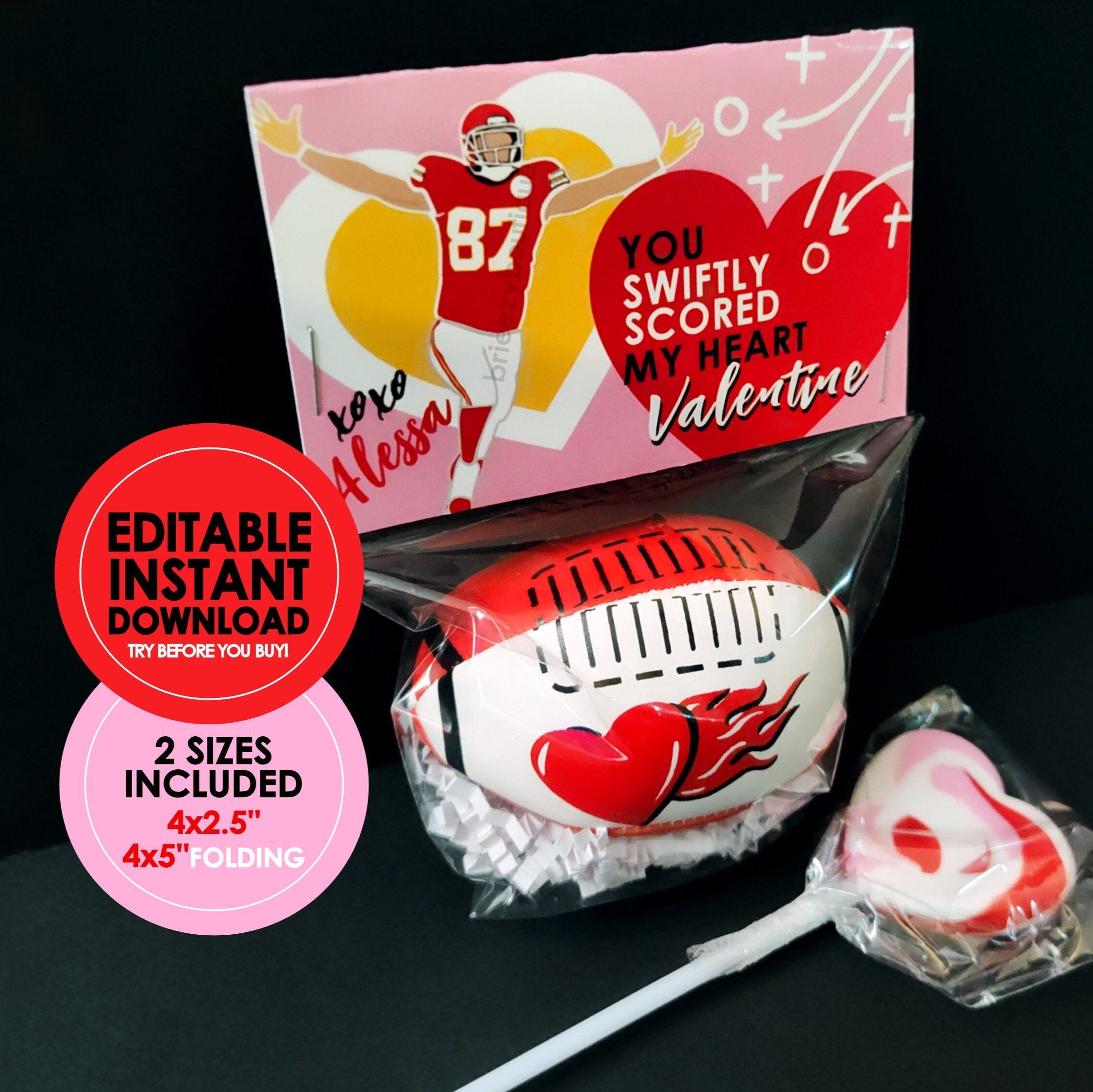 Printable Travis Kelce x Taylor Inspired Valentines || EDITABLE DIGITA ...