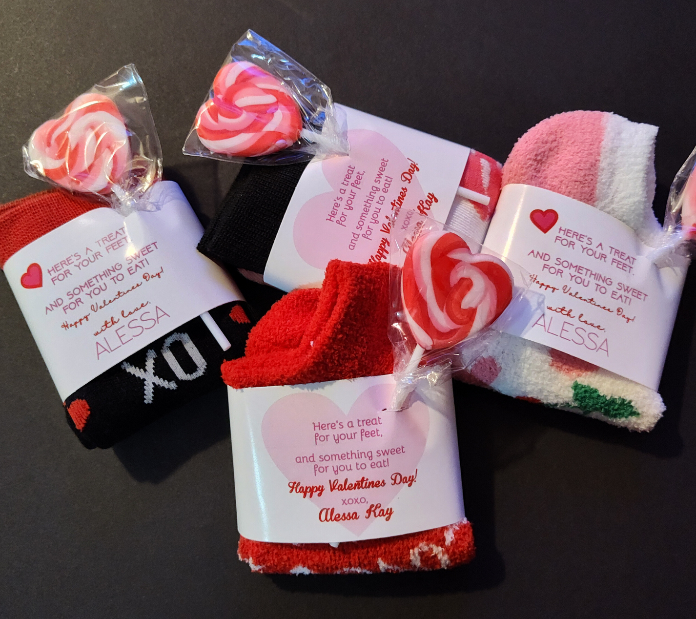 Valentines Printable Sock Favor Wrap || EDITABLE DIGITAL DOWNLOAD ...