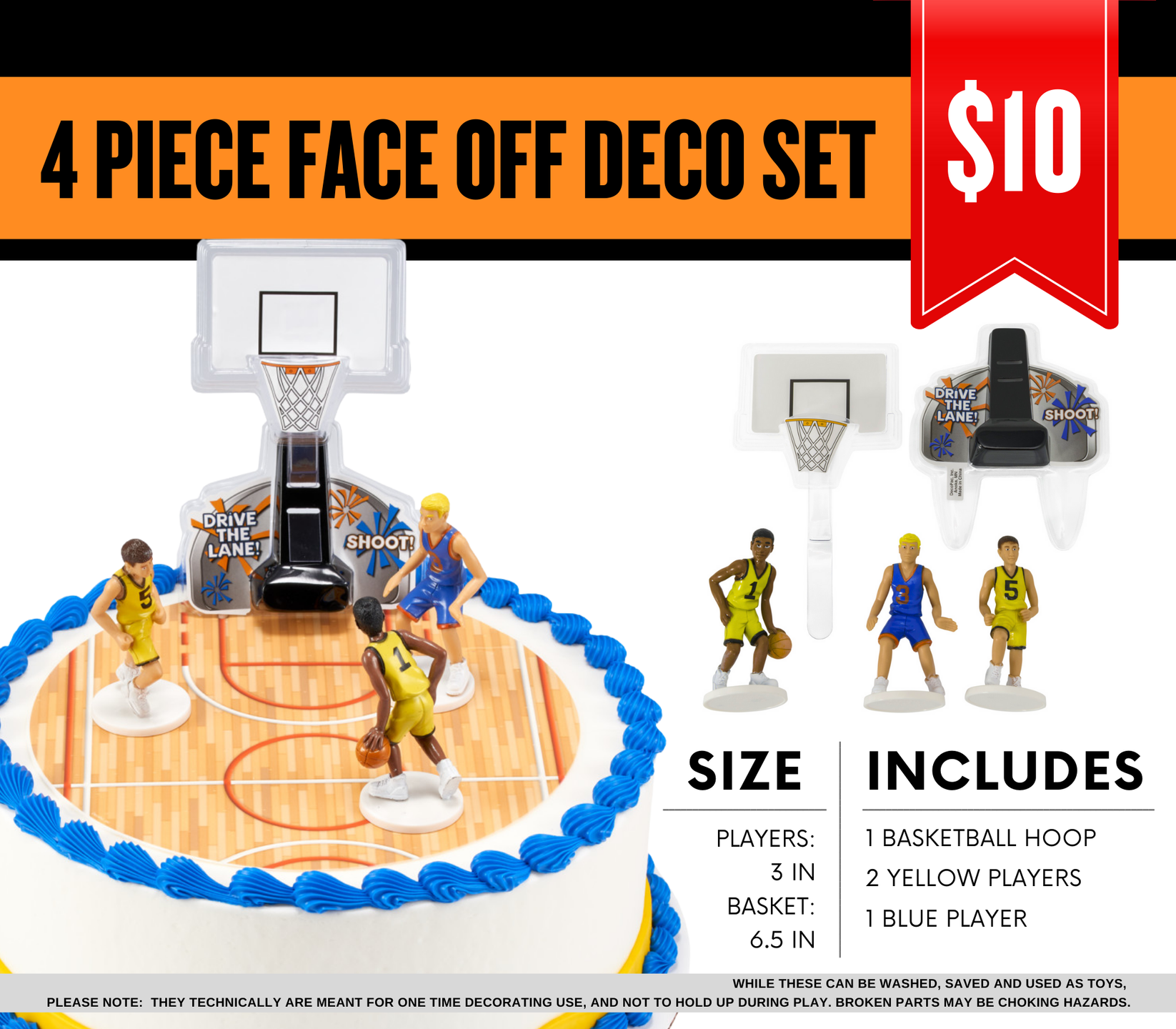 Edible Basketball Court Cake Topper Personalized Sugar Sheet – Brieezy ...