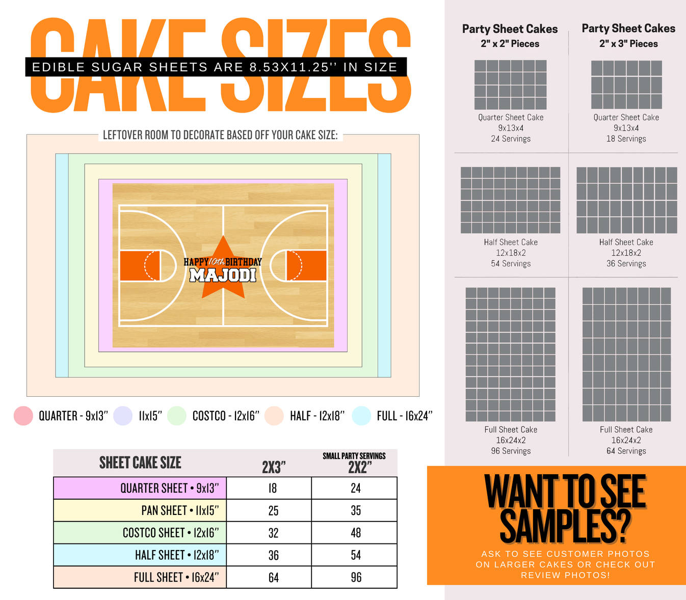 Edible Basketball Court Cake Topper Personalized Sugar Sheet – Brieezy ...
