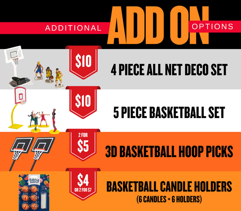 Edible Basketball Court Cake Topper Personalized Sugar Sheet – Brieezy ...