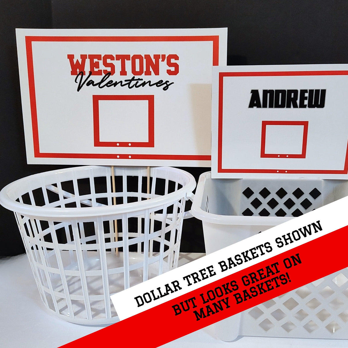 Printable Valentines Basketball Backboard || EDITABLE DIGITAL DOWNLOAD ...